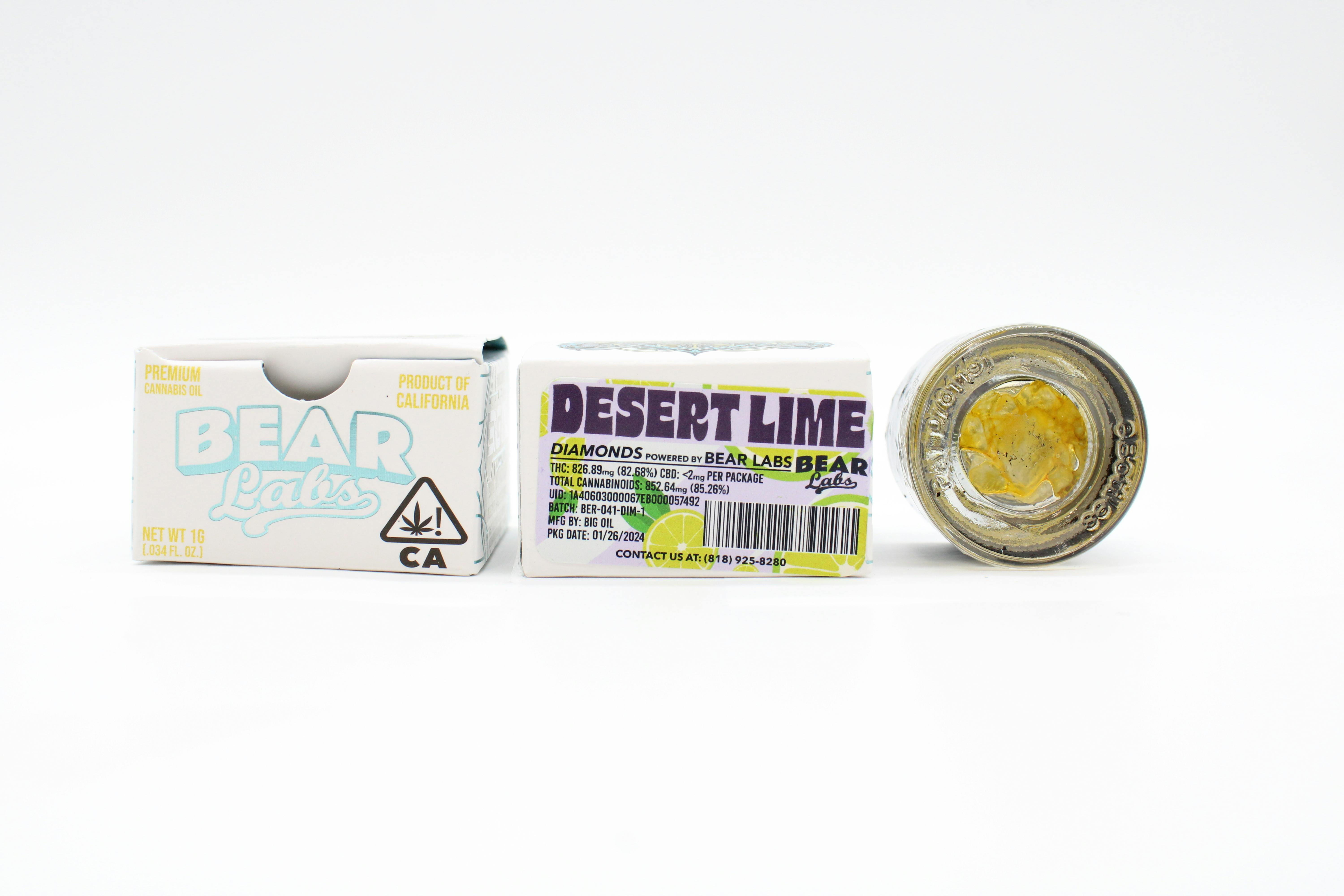 Desert Lime Diamonds 1g Concentrates : Bear Labs