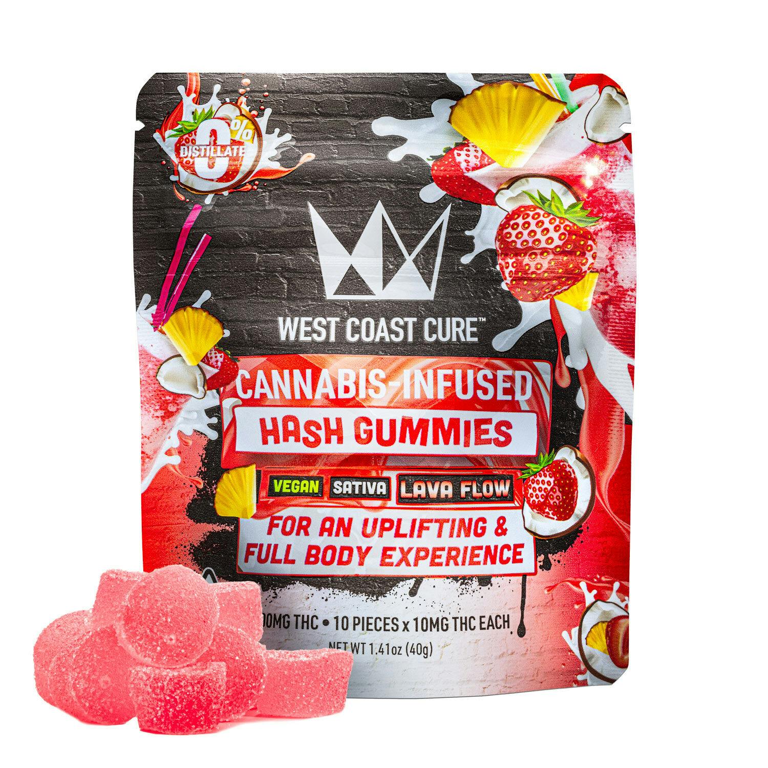 Lava Flow 10 Gummies (10mg each) Edibles : West Coast Cure
