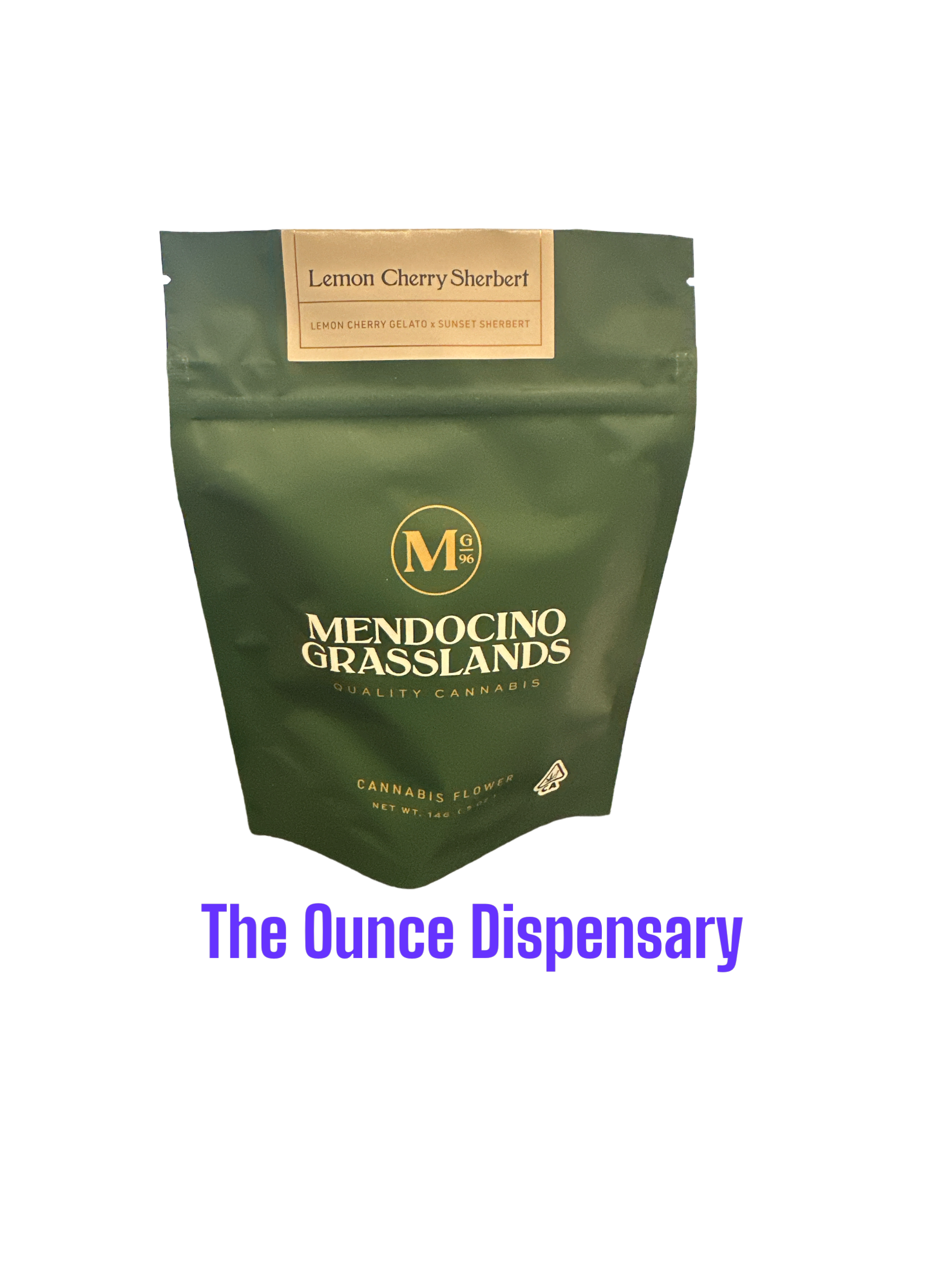Lemon Cherry Sherbert 14g Half Ounce (Green) Flowers : Mendocino