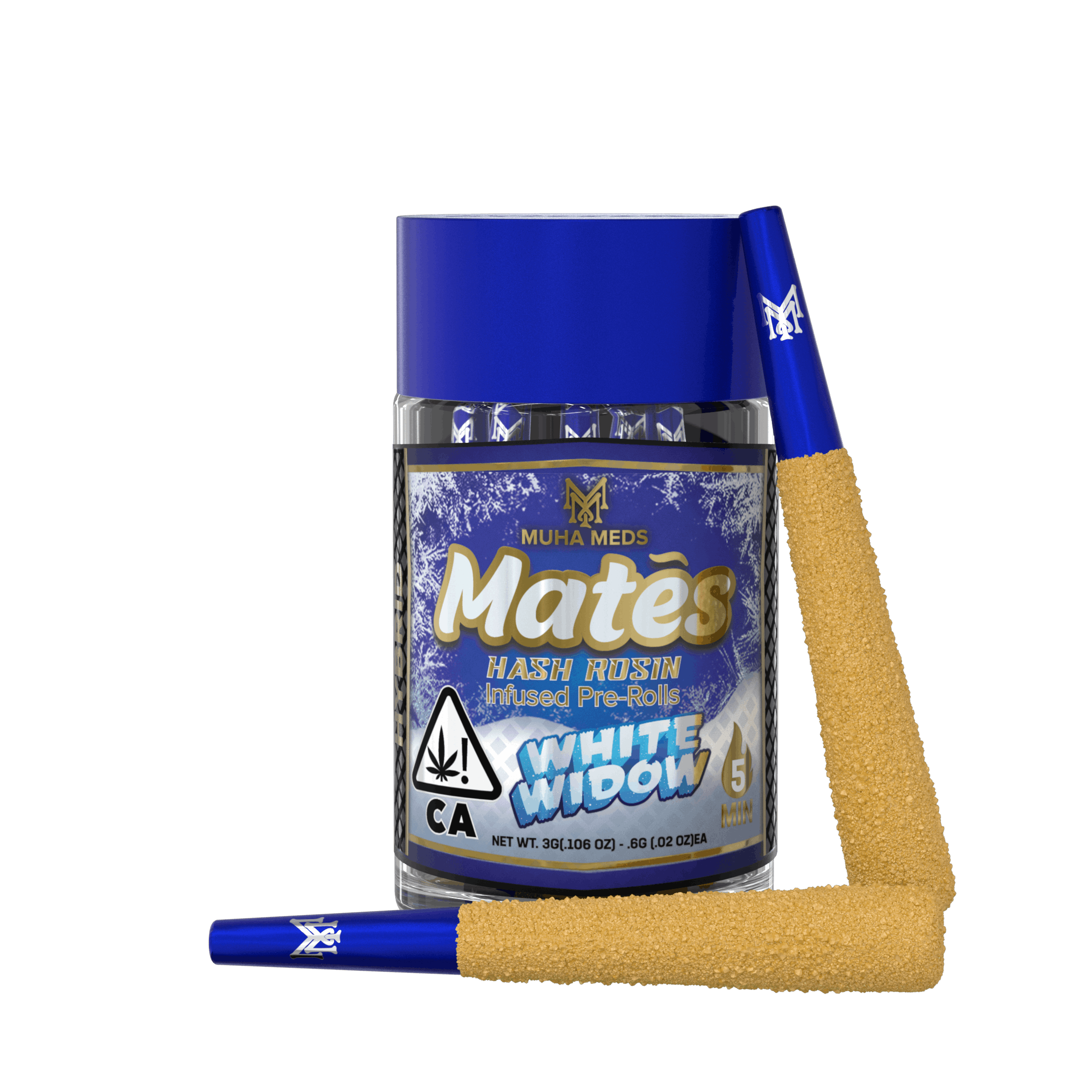 White Widow Hash Rosin Mates Pre Rolls PreRol Infused : Muha Meds