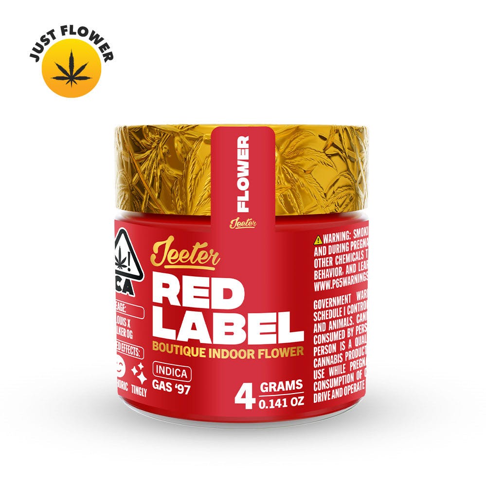 Gas 97 Red Label Flower 4G Flowers : Jeeter