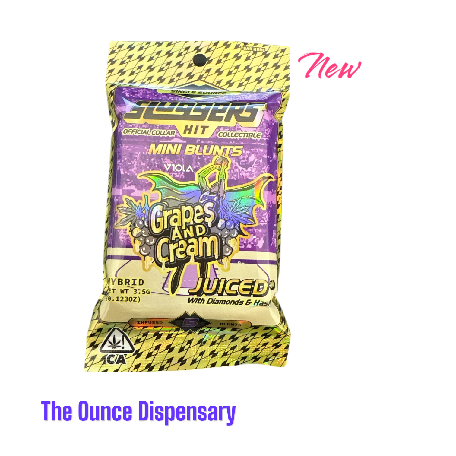 Grapes & Cream Infused Mini Blunts 0.7g x 5 PreRol Infused : Sluggers HIT